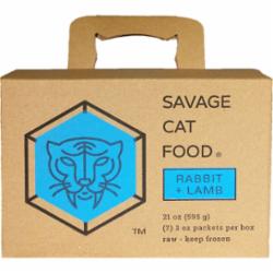 SAVAGE CAT FROZEN RABBIT SMALL 3OZ 7 COUNT | Riverside Acres, LLC